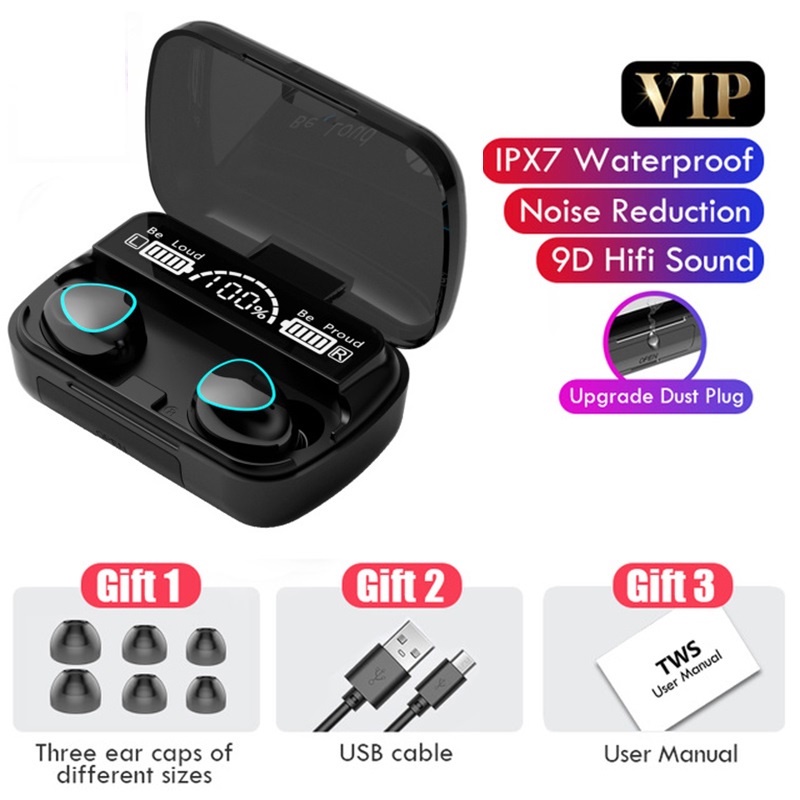 Auriculares Inalámbricos M10 Tws Bluetooth 5.1 Tipo In-Ear 2000mah Con Pantalla LED PK F9-5 ...