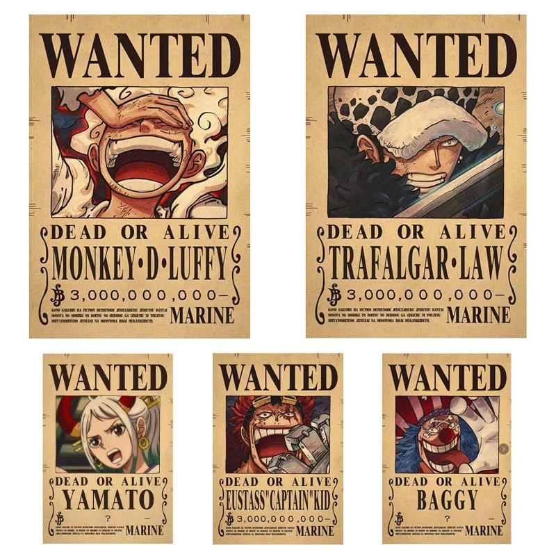One Piece Wanted Bounty Order 30 Mil Millones Nicarluffy Papel Kraft ...
