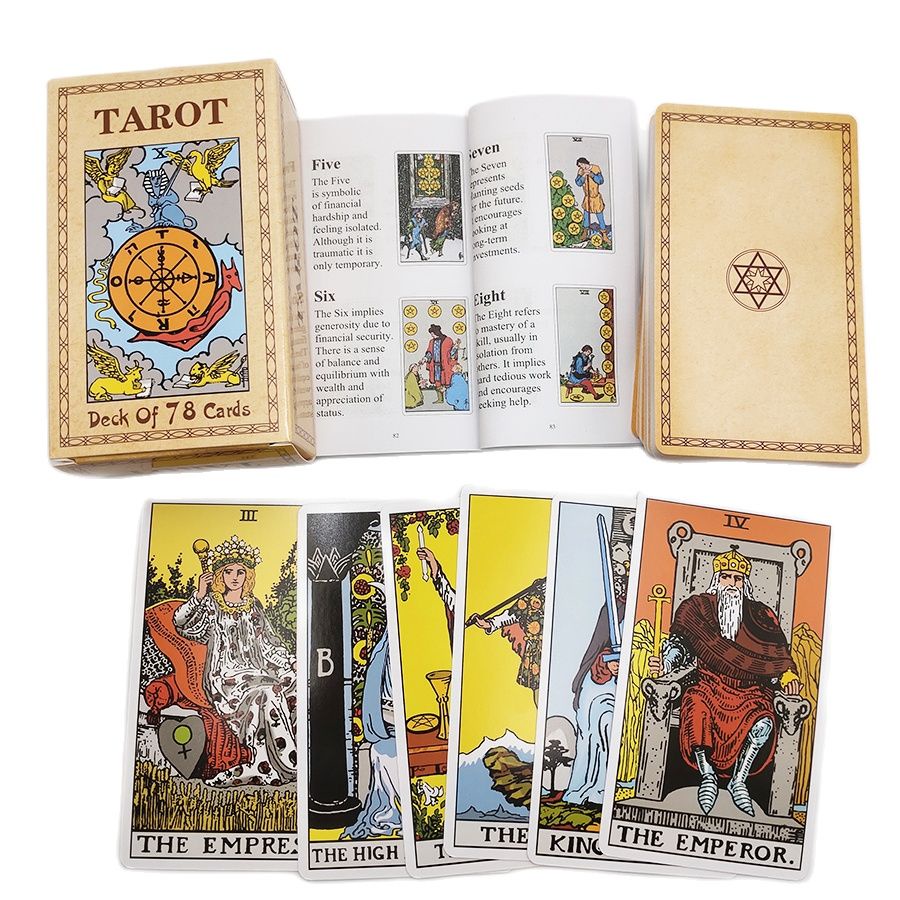 Cartas De Tarot Originales 12 * 7 cm Deck Diseño Clásico Diseñado En ...