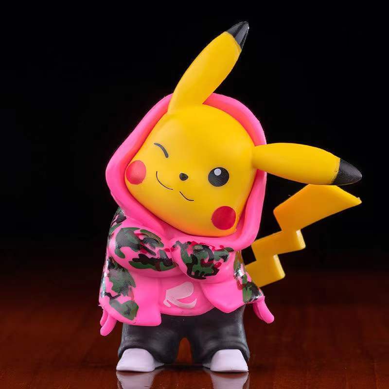 Pokemon Camuflaje Ropa De Moda Pikachu Anime Mercancía Hecha A Mano ...