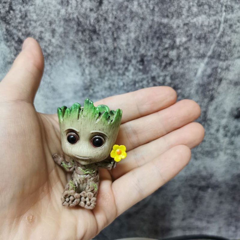 Creativo Groot Muñeca Hecha A Mano Lindo Maceta Árbol Hombre Nido De ...