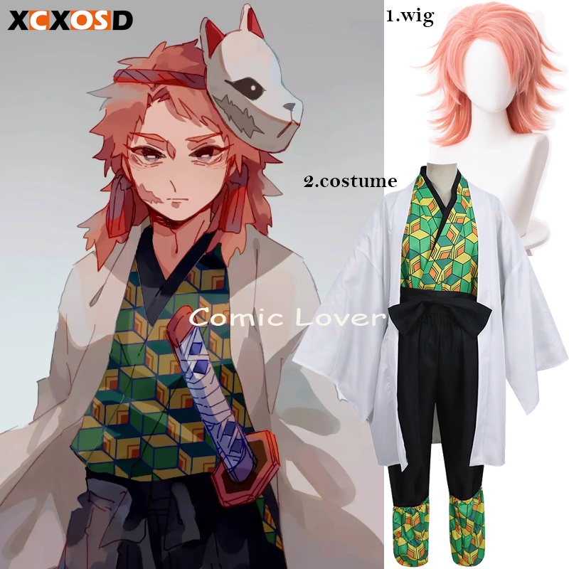 Demon Slayer Anime Disfraz Sabito Personaje Japón Estilo Kimono Traje ...
