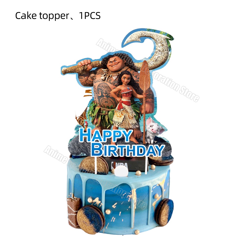 Disney Moana Vajilla Temática Fiesta Decoración Bandera De Pasteles ...
