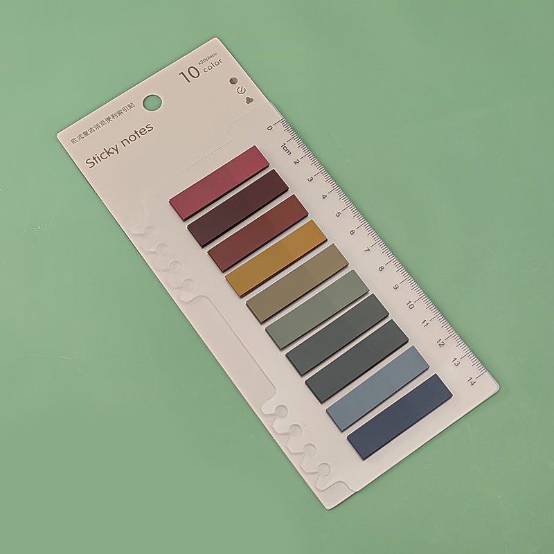 200 Sheets Creative Pure Color Label Stickers Set with Scale Mini ...