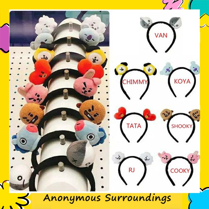 KPOP BTS BT21 headband hoop cartoon toys TATA COOKY CHIMMY VAN KOYA RJ ...