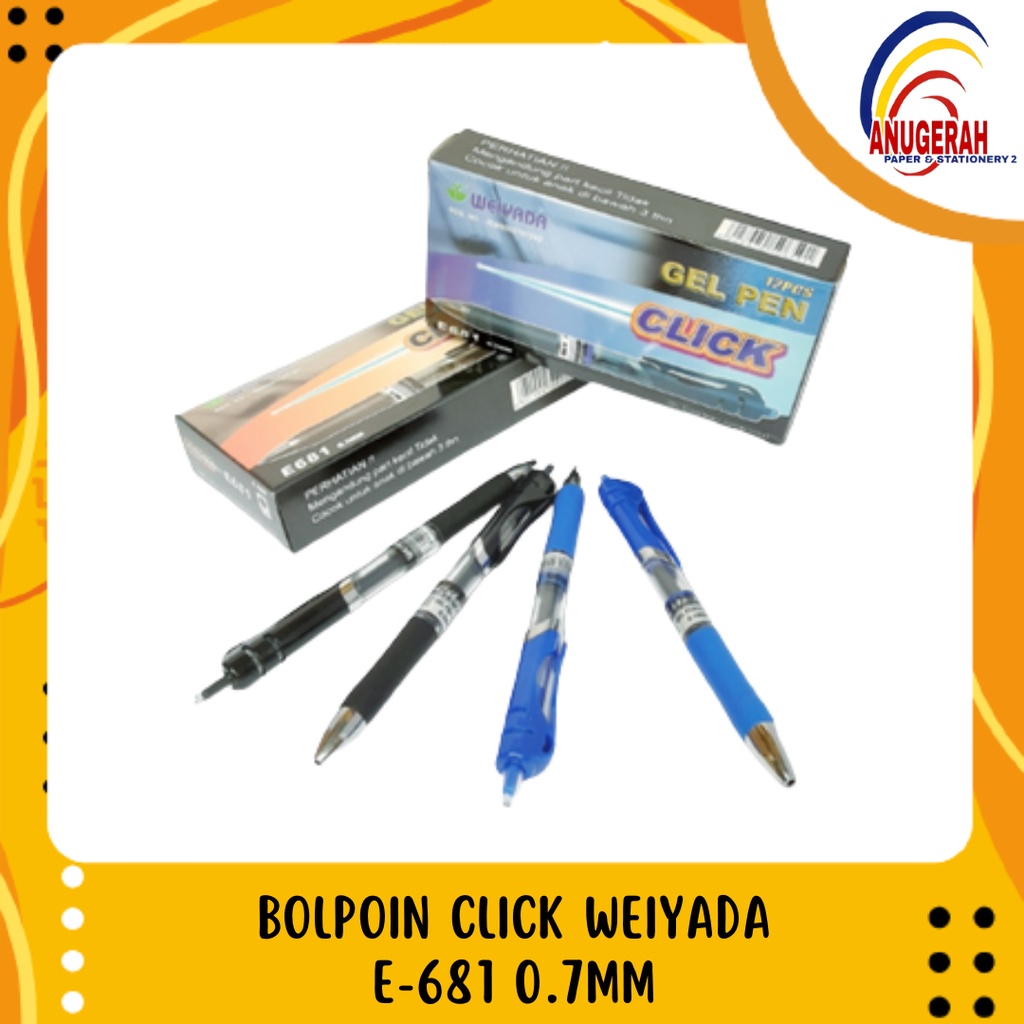WEIYADA E-681 BOLPOINT De Clic De 0,7 Mm (Piezas) | Shopee México