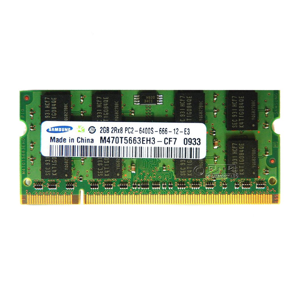 Memoria Ram Para Laptop samsung/2GB DDR2/800/800MHz/PC2-6400s | Shopee ...