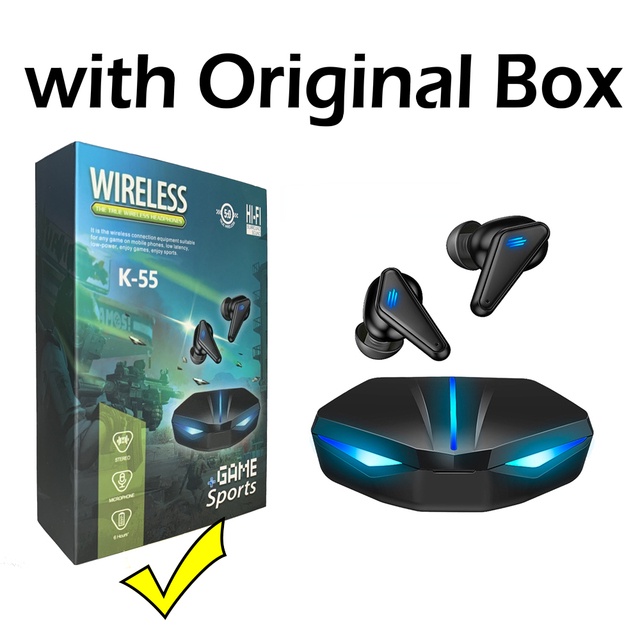 K55 TWS Auriculares Inalámbricos Para Juegos Bluetooth Con Micrófono De ...
