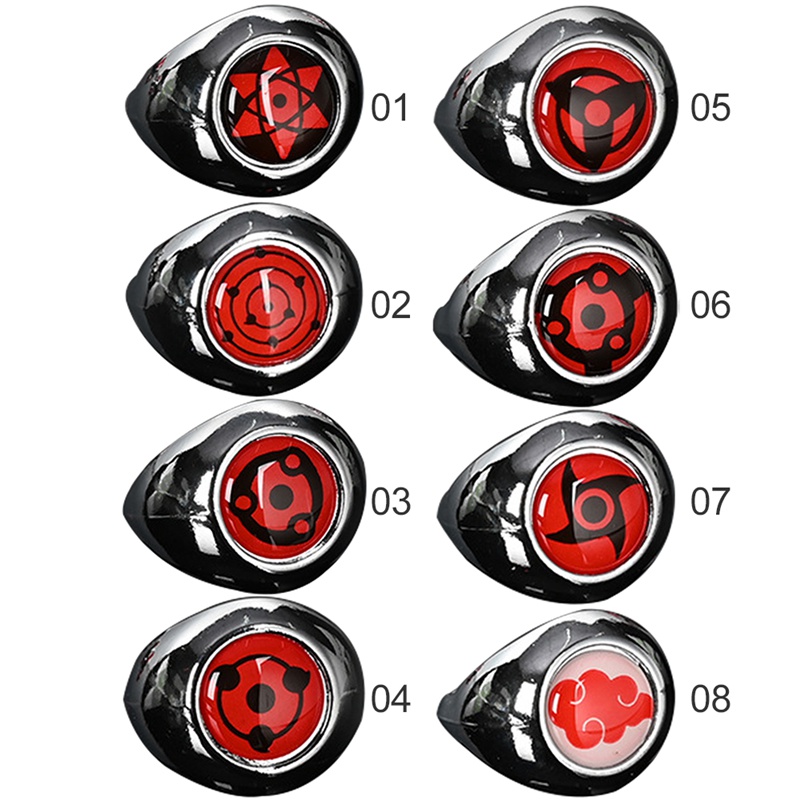 Anillo De Anime Naruto Akatsuki Uchiha Sasuke Itachi Sharingan Cosplay ...