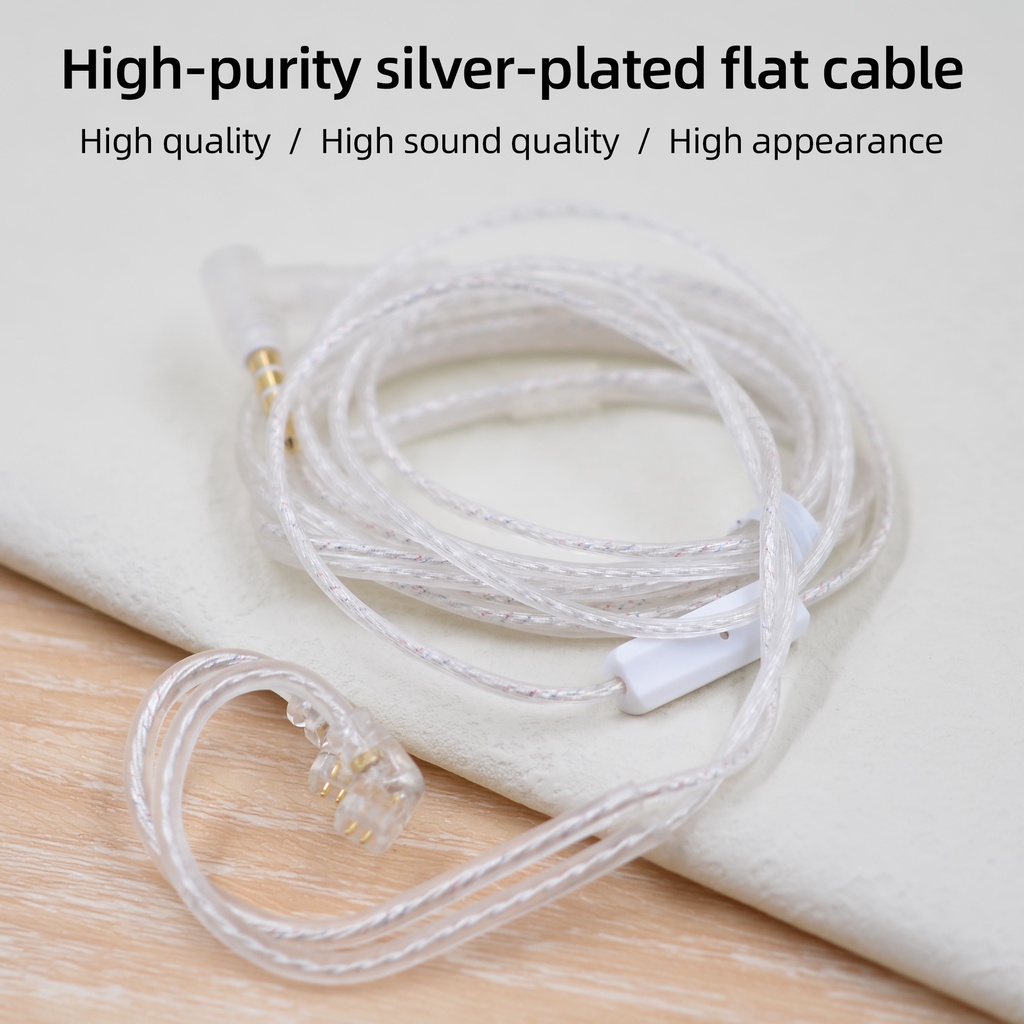 KZ Cable De Alta Pureza Plateado Plano Actualizado Para ZSN ZS10 Pro ...