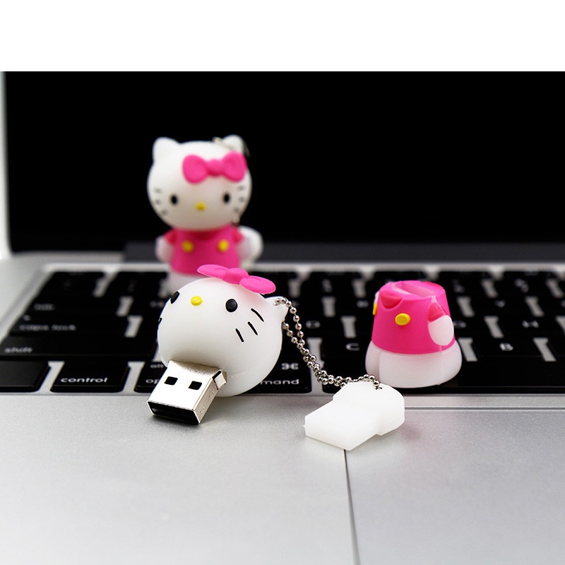 Lindo Hello Kitty USB Flash Drive 8GB/16GB/32GB/64GB Pendrive Llavero ...
