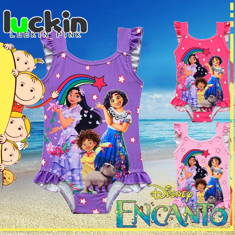 Niñas De Dibujos Animados De Una Pieza Traje De Baño Magia Casa Completa Encanto Mirabel Isabela ...
