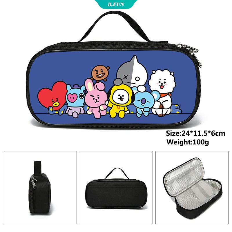 KPOP Bangtan Boys BT21 BTS Compartimento Con Cremallera De Gran Capacidad Multifunción De ...