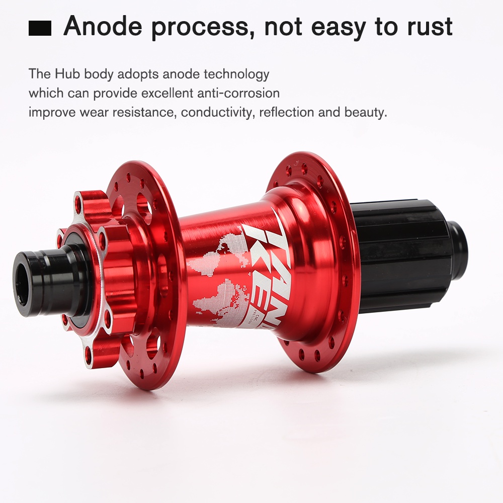 TANKE 36H MTB Cubo De Bicicleta 6 Patas 3 Dientes 6 Cojinetes 120 Clics ...