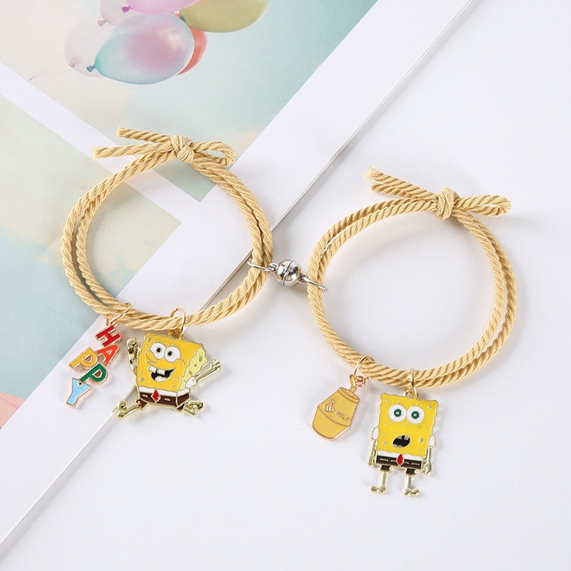 1 Par De Bob Esponja SquarePants Pareja Pulsera Imán Patrick Estrella ...