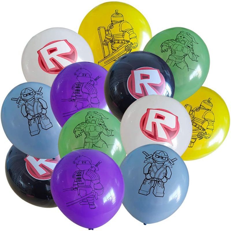 10PCS Juego Roblox Globos De Látex De Dibujos Animados Figura De Acción ...