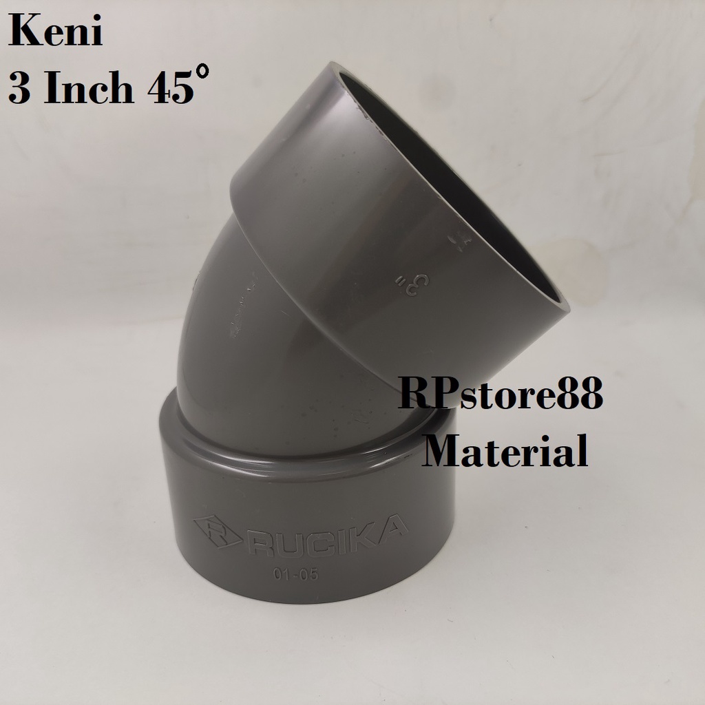 Keni codo PVC 3 "45D RUCIKA - rodilla KNIE trasero L 3 pulgadas 45 ...
