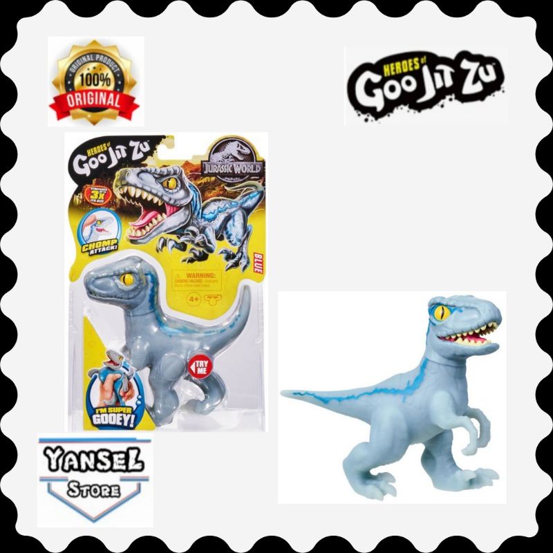 Heroes of Goo Jit Zu Jurassic World Blue, Pyroraptor, T.Rex ...