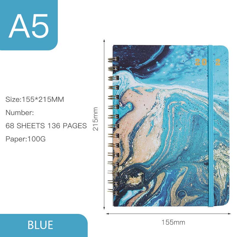 Cuaderno De Planificación A5 2022 Versión Inglesa Agenda Espiral Diaria ...