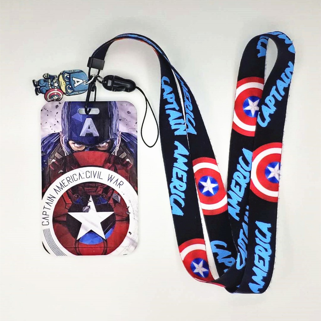 Marvel Iron Man Spider-Man Captain America Superman ID card holder bank ...