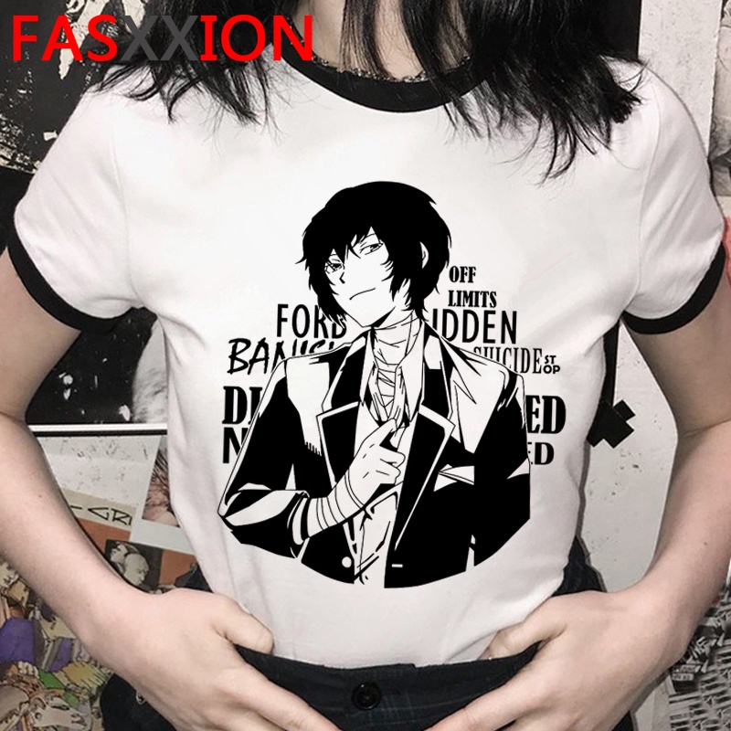 Bungou Stray Dogs clothes top tees female couple clothes harajuku ...