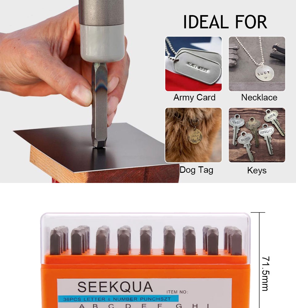 Juego De Sellos De 36 Piezas De Números De 3 Mm Y Letras Mayúsculas (A-Z , 0-9)-Ideal Para ...