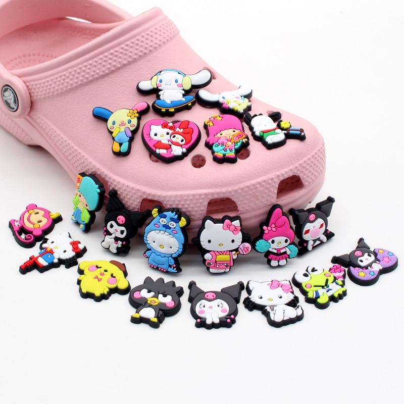 Sanrio 1pcs shoe charms lindo anime Kulomi Hello kitty Pin sandalias ...