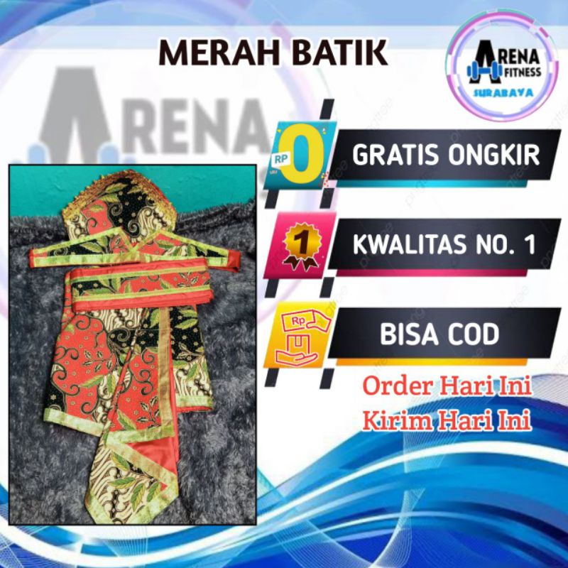 MERAH songket silat Arte Tela pencak sembong dodot Accesorios slembong ...