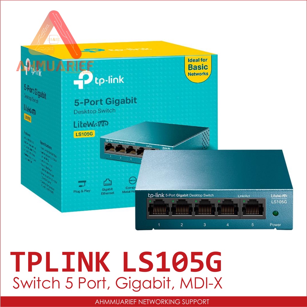 Tp-link TL-LS105G Carcasa Metal Switch Hub 5 Puertos Ethernet ...