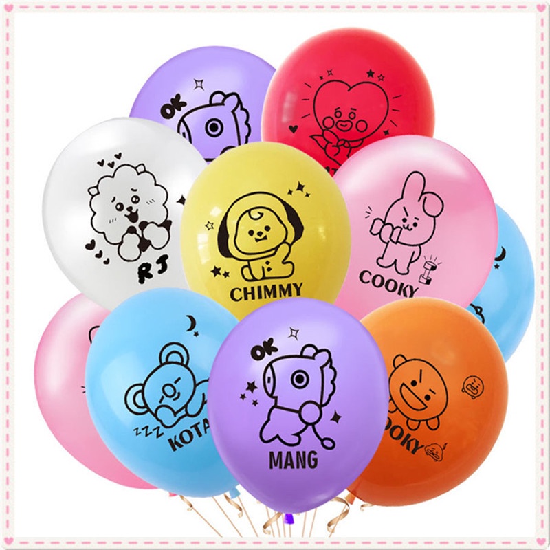Kpop BTS Bangtan Boys Party Needs Cartoon Character Balloon BT21 Fans ...