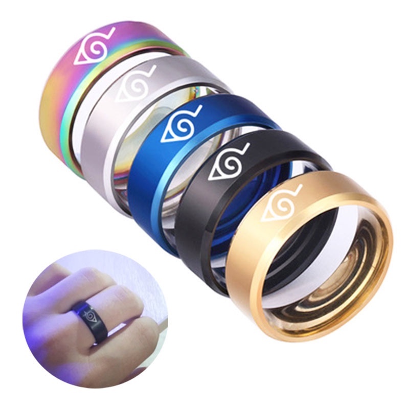 5 Unids/Set Anime Naruto Limited Charm Anillo Uzumaki Sasuke Itachi ...