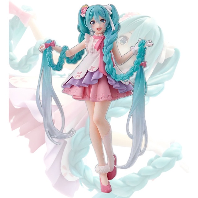 Hatsune Miku Anime De Dibujos Animados Figuras De Acción Rosa Sakura ...