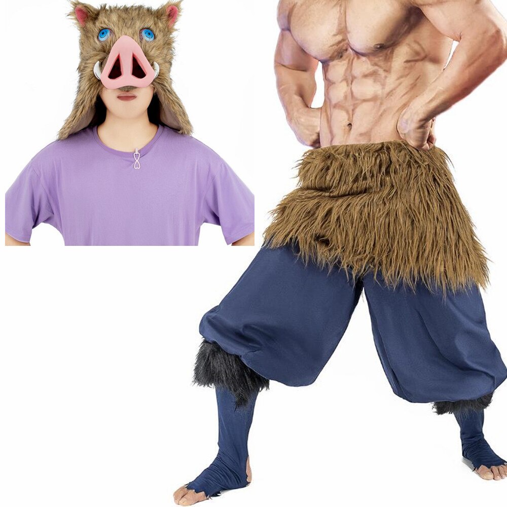 Pantalones De anime Para Adultos demon slayer hashibira inosuke cosplay ...