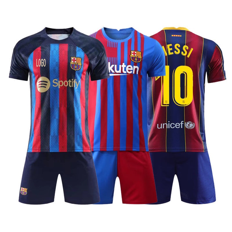 Jersey De Barcelona 22-23 No . 10 Messi Adulto Juego De Fútbol Uniforme ...