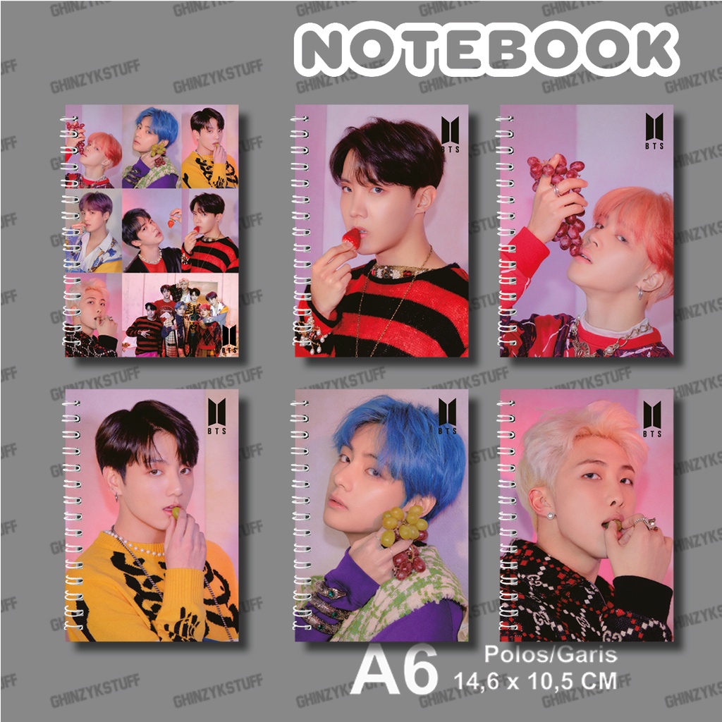 Cuaderno A6 (10,5x14,5 cm) KPOP BTS Jimin Jungkook Jin RM V Suga Serie ...