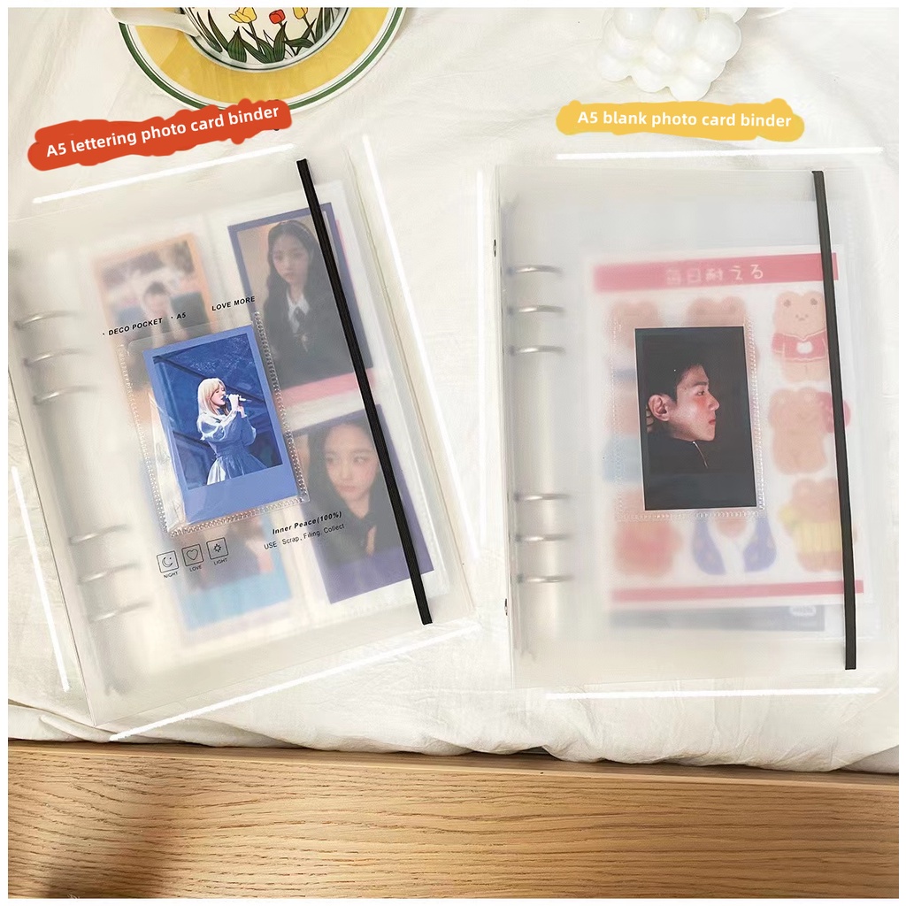 Korean A5 Binder Cover Photo Album Cards Organizer Notebook Cover ...