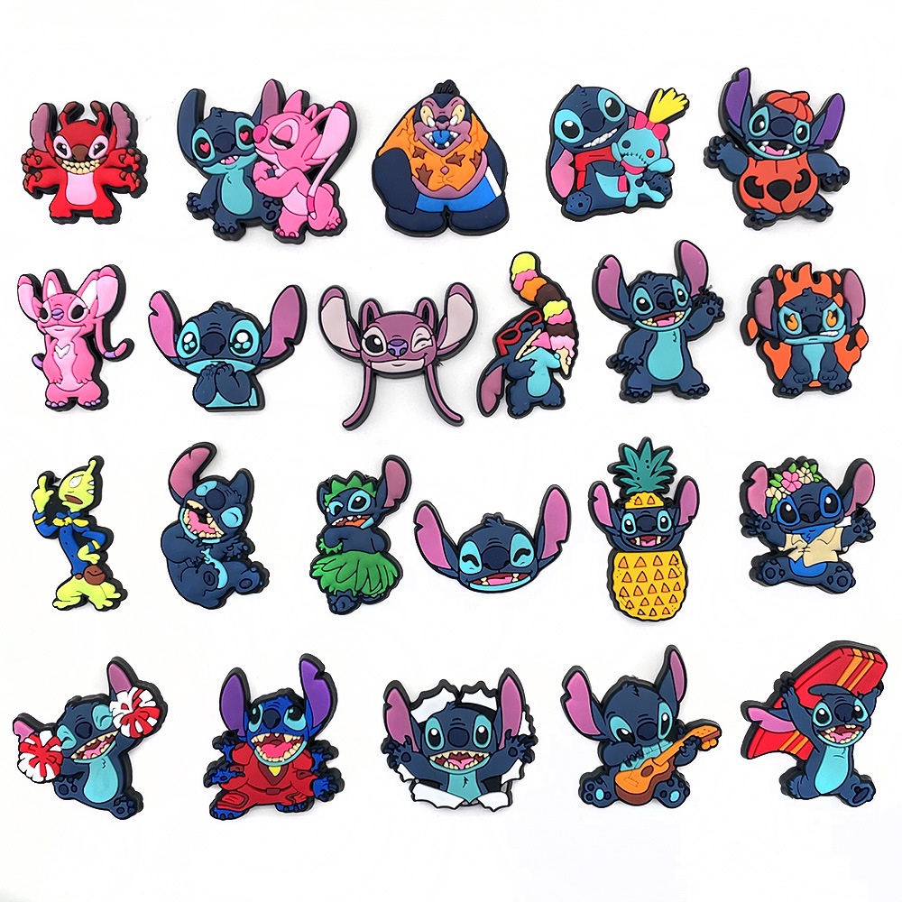 charms Lindo De Dibujos Animados De Stitch Crocs Zapatos Encantos Pin ...