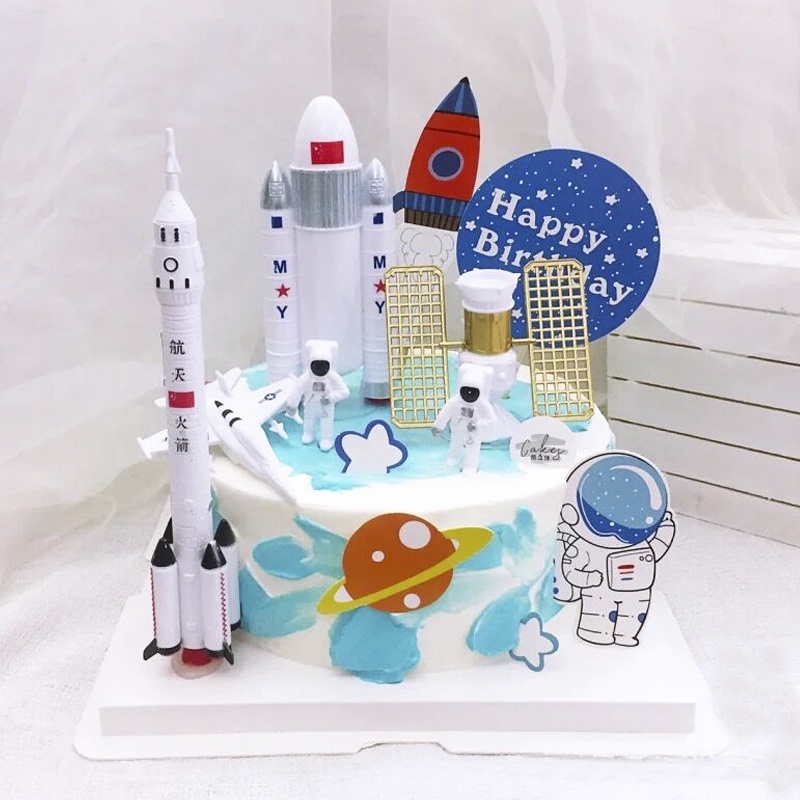 Astronauta Figuritas De Pastel Espacial Topper Espacio Tartas Toppers ...