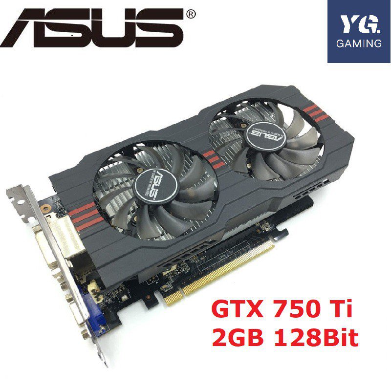 ASUS gtx Original 750 Ti 2 Gb 128Bit GDDR5 Tarjetas De Vídeo Para nVIDIA Geforce GTX750Ti 750 ...