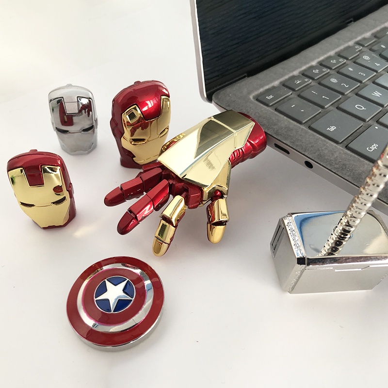 [readystock] memoria usb de metal de estilo ironman/impermeable/8gb ...