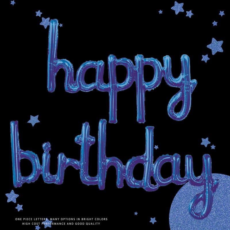 16inch Cursive Script Conjunto De Globos De Feliz Cumpleaños Decoración ...