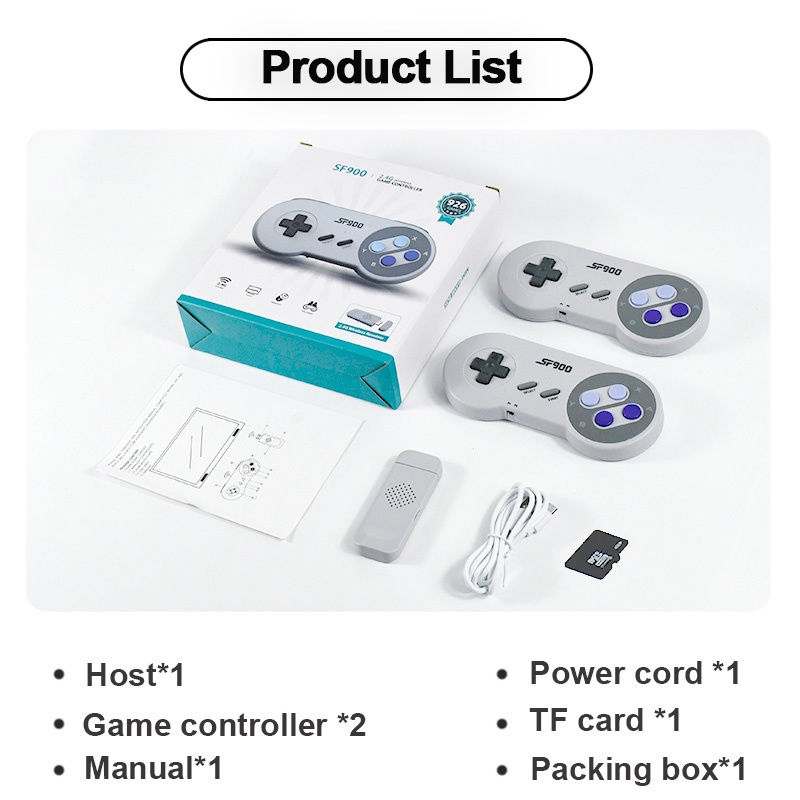 Consola De Videojuegos Super Nintendo SF90 16 bit Inalámbrica Retro 4K ...