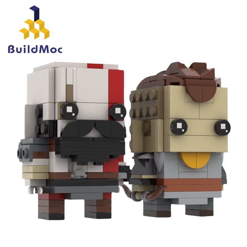 [God of War] MOC-75471 Kratos Atreus Brickheadz BuildMOC 269PCS ...