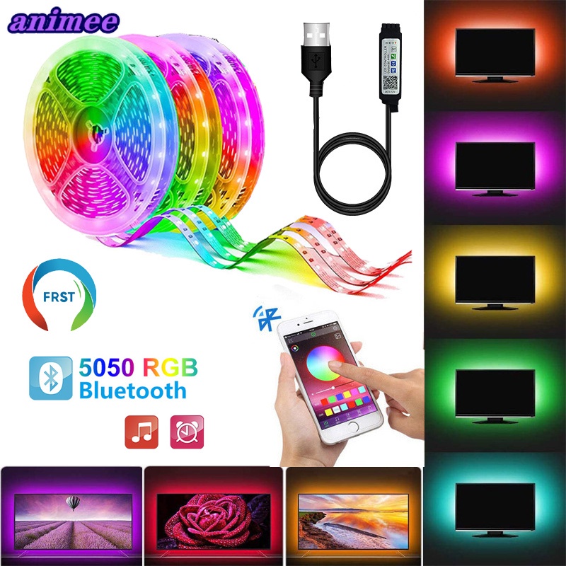 24key Bluetooth Led Strip Lights 5050 RGB Bluetooth APP Bluetooth USB Led Tira 5M 10M 15M 20M ...