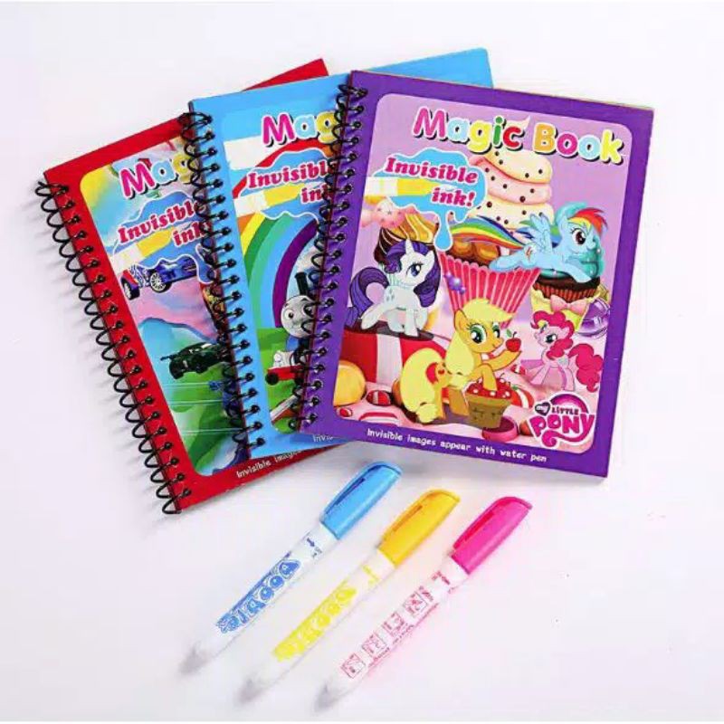 Libro De Dibujo De Tinta Invisible Para Colorear Con Agua Mágica ...
