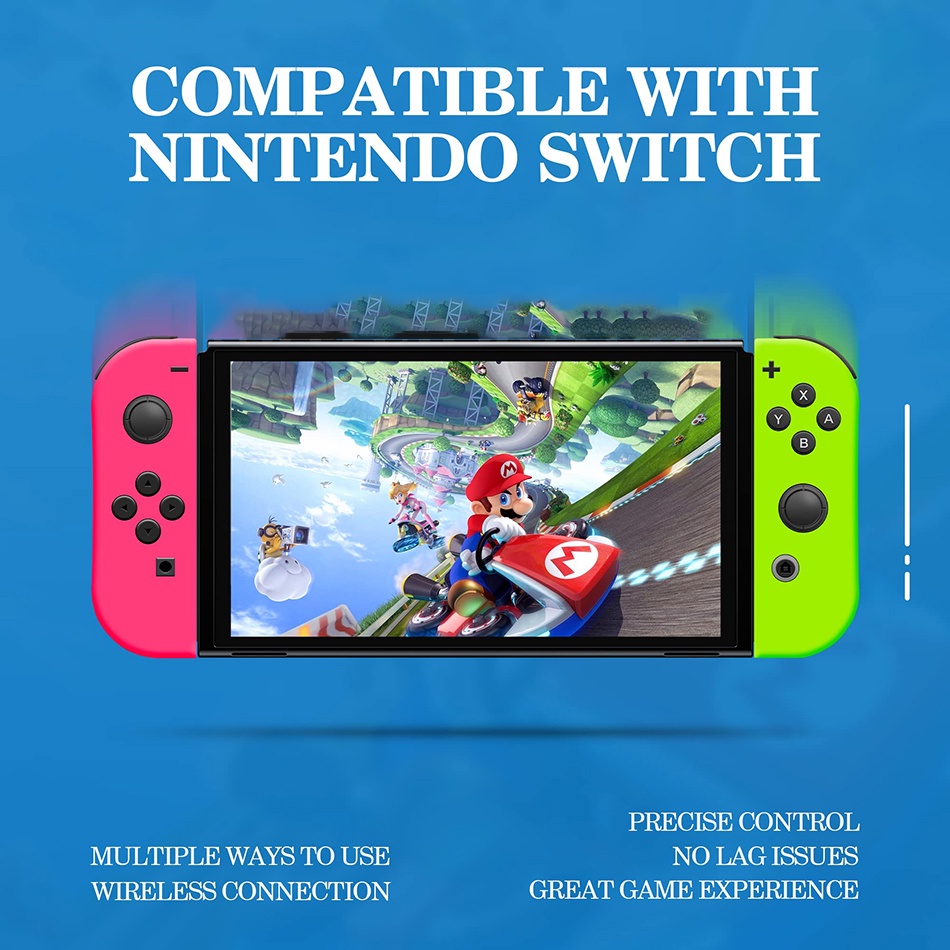 Control Inalámbrico JoyCon Gamepad Para Nintendo Switch Oled Controladores Con Correas Joysticks ...