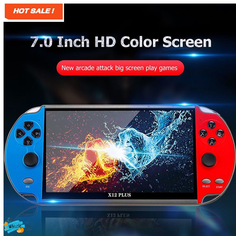 Menmenor Preço】 x12 Plus consola de juegos portátil 7 pulgadas 16g Tf ...