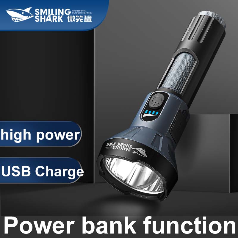 Smiling Shark SD-0511 Linterna Led portátil, foco recargable, linterna ...