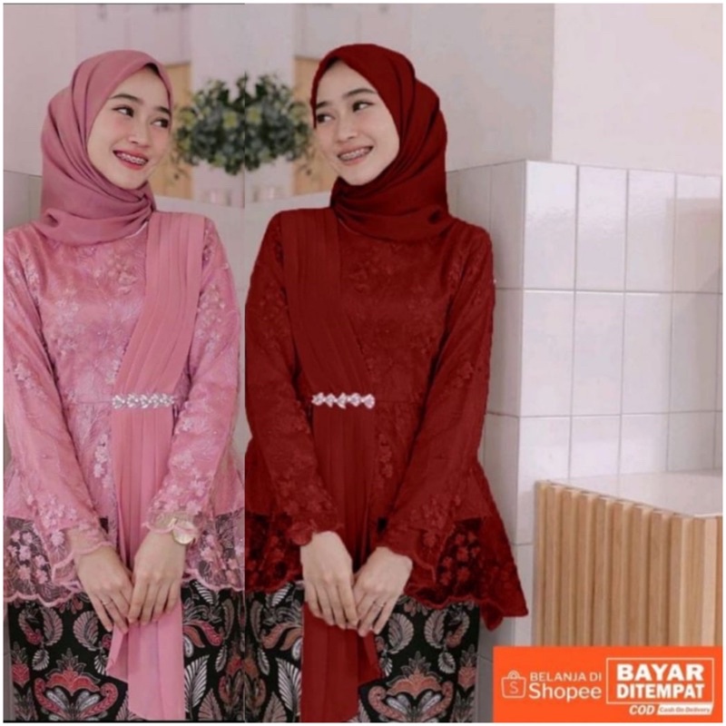 Kebaya Top AURORA conjunto de vacaciones BATIK KEBAYA ajustes de ...