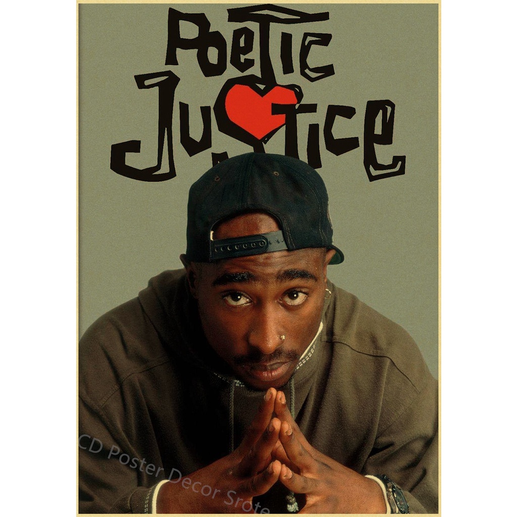 Hip Hop Singer Tupac Póster Retro Papel Kraft 2PAC Prints Posters ...